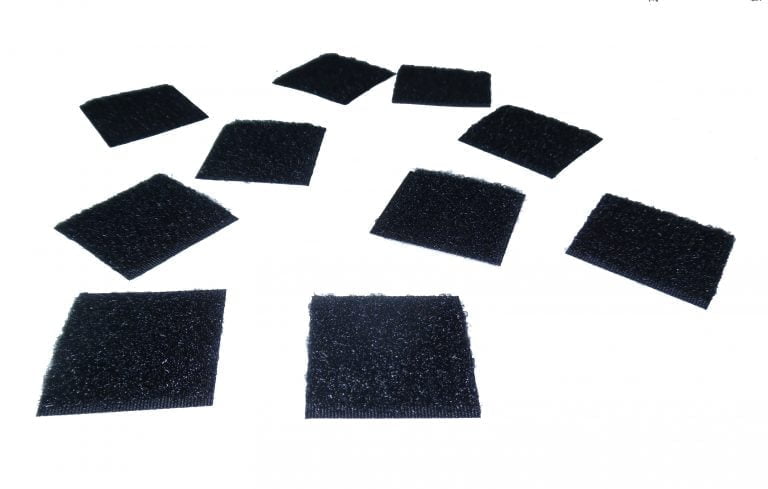 Carré Velcro Adhésif de 30mm de côté, Femelle-Loop, Noir – Pack de 250 ...